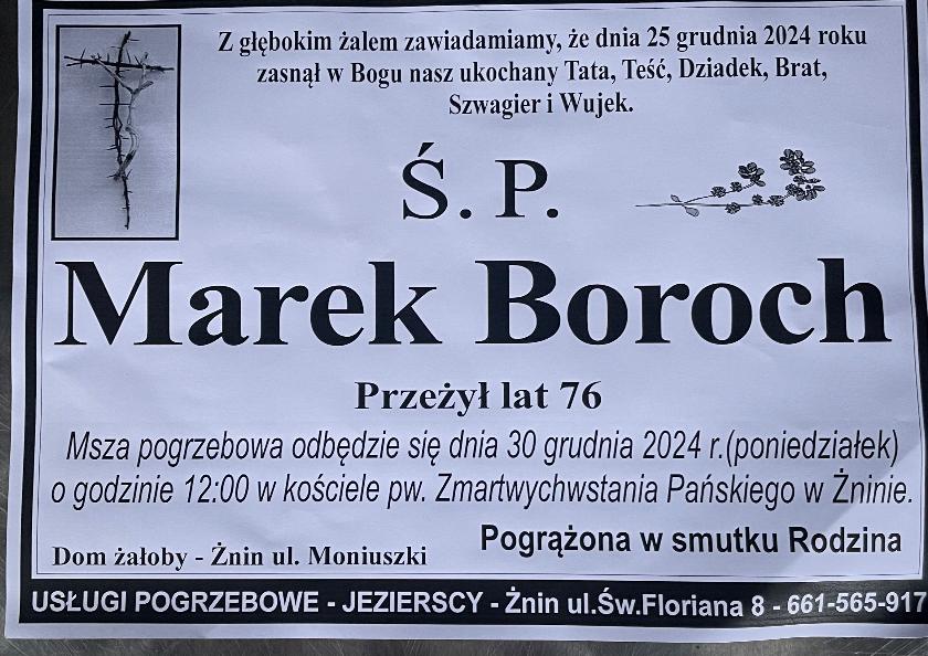 ŚP Marek Boroch - nekrolog
